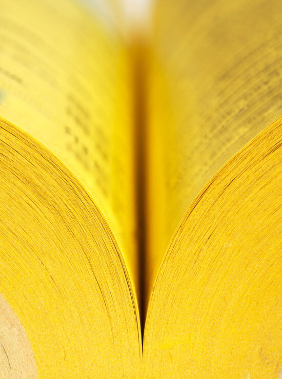Close-up view of open yellow pages book - Personal Finance Advice